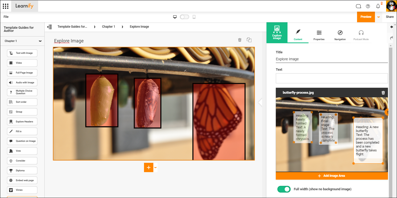 The "Explore Image" Template – Learnify
