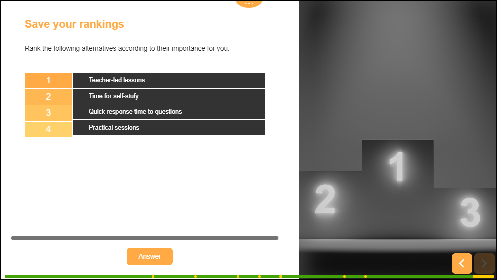 The "Save your rankings" Template – Learnify