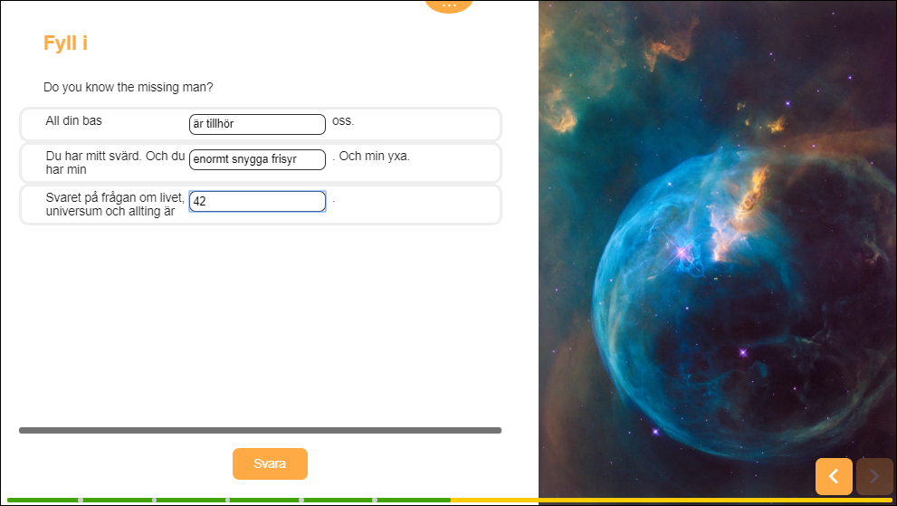 "Fyll i" mallen – Learnify