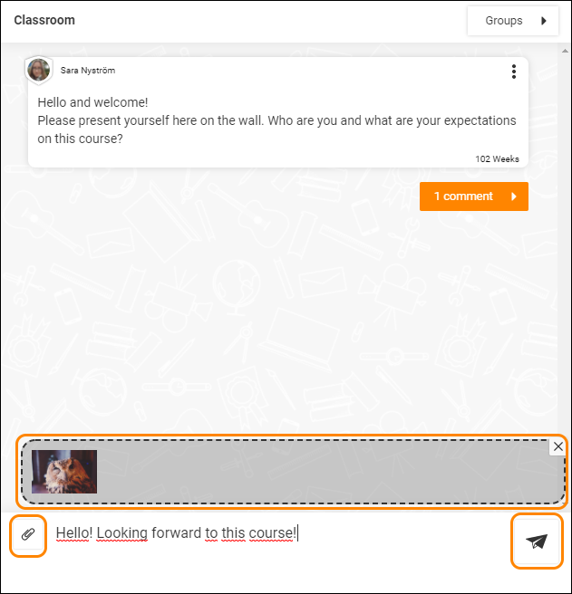 Chat - Post and attach files – Learnify