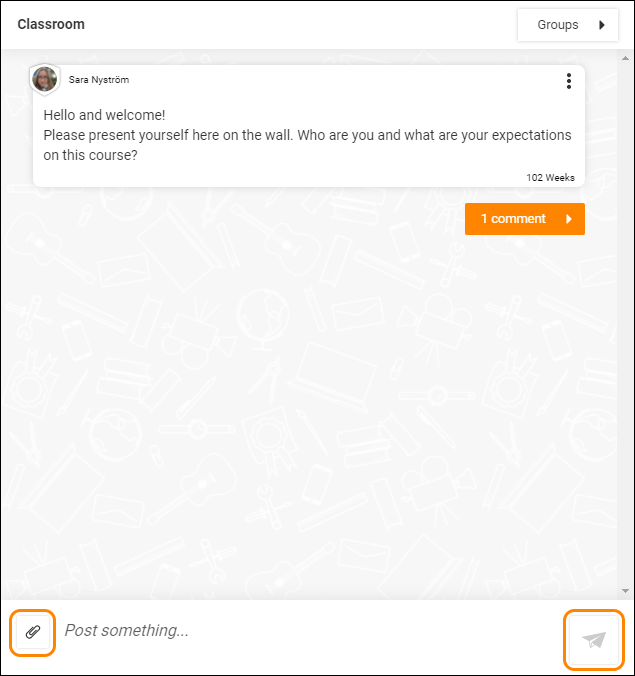 Chat - Post and attach files – Learnify